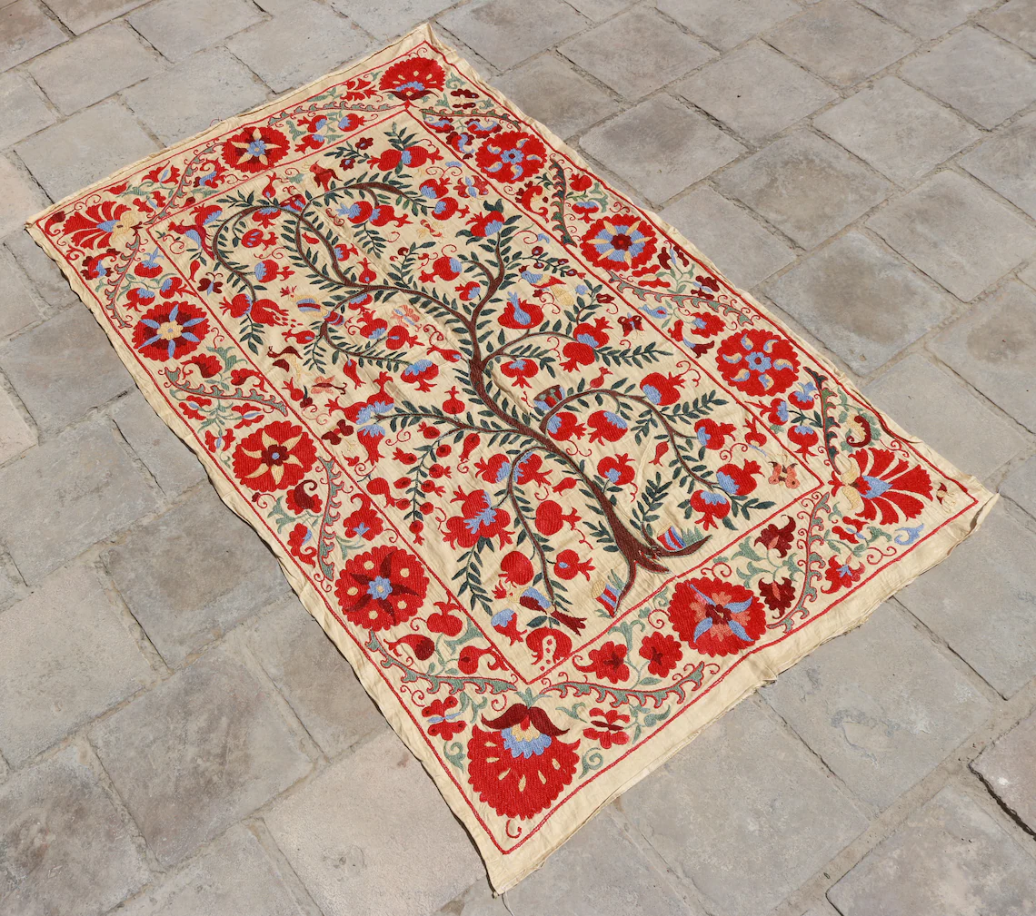 Silk Suzani Embroidery. Unique and Distinctive Embroidery. Suzani ...