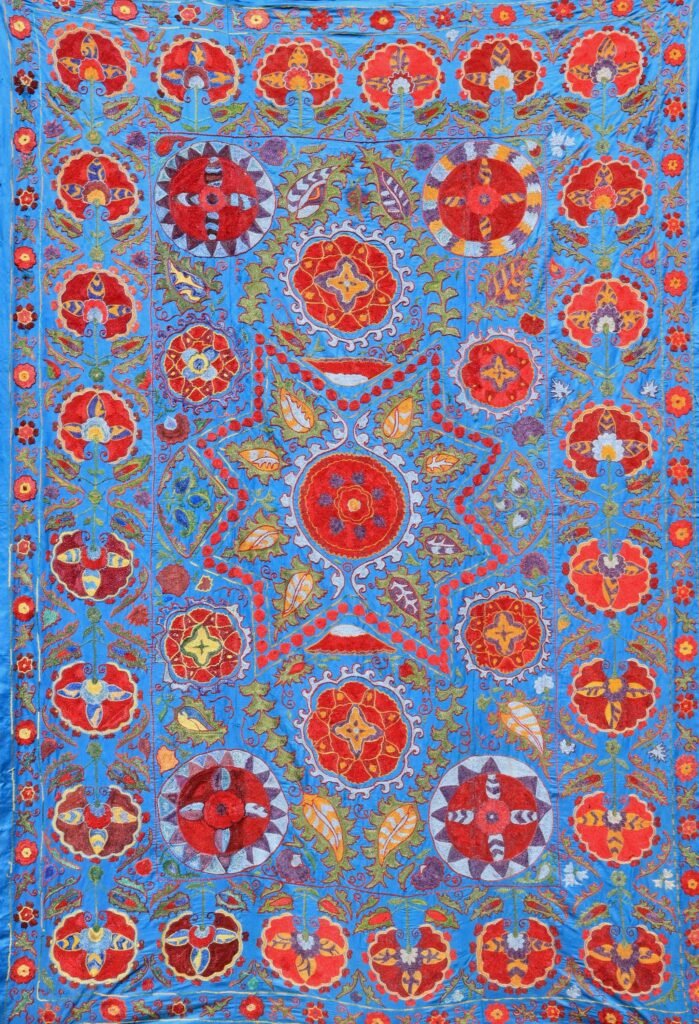 Uzbek handmade embroidery suzani. Bedspread, Bedcover, Wall hanging ...